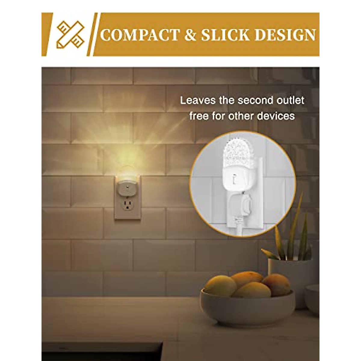 DORESshop LED Night Light, Baby Night Light [4 Pack], Plug in Night Light with Auto Dusk to Dawn Sensor, Adjustable Brightness Night Light for Kids, Bathroom, Bedroom, Nursery Room, Soft White 3000k