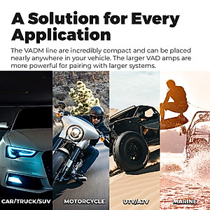 NVX VAD17001 Monoblock 1-Ch Class D Amplifier 3400W Max, 1700W RMS High Power, 1/2/4-ohm Stable, Low Pass X-Over, Bass Boost, Remote Subwoofer Bass Knob, for Car/Truck/Marine/UTV/Motorcycle