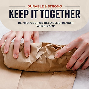 Brown Kraft Butcher Paper Roll - 18 Inch x 100 Feet - USA Made - Food-Grade Paper for Wrapping and Smoking Meat, BBQ, Grilling, Perfect Brisket Crust - Durable, Unbleached, Uncoated & Unwaxed