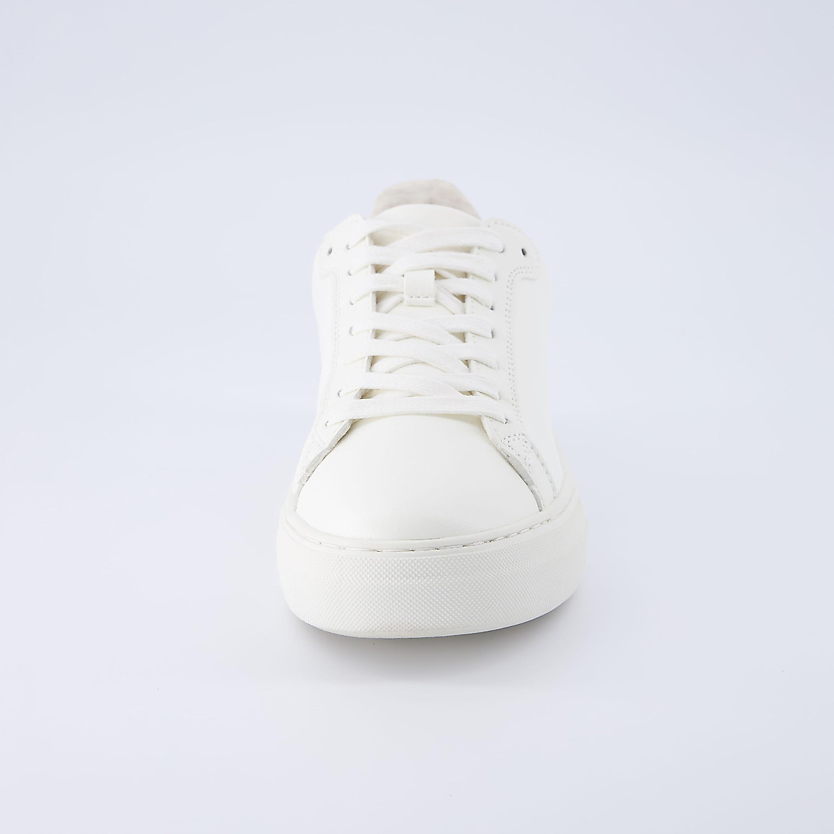 CUSHIONAIRE ROC Lace Up Womens White Sneakers | Comfortable Vegan Leather Casual Platform Sneaker with Memory Foam, White 8