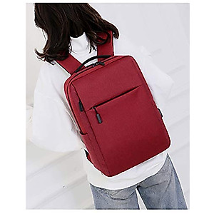 YXQSED Travel Laptop Backpack for Men Women, Slim Lightweight Backpack School Bookbag with Laptop Compartment for Work Business and College, Waterproof Computer Bag Fits 14-15.6 Inch Notebook Red