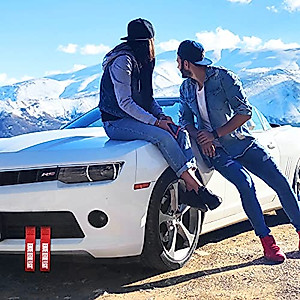 2 Pack Car Racing Tow Straps, MELIFE Tow Straps Universal Cars Set Belt Nylon Tow Straps Traction Rope Trailer Hooks for Rear or Front Bumper Decorative Trailer Belts - Remove b4 Flight