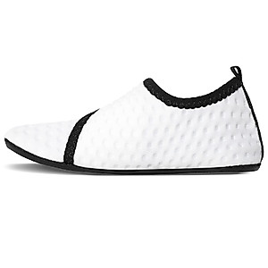 L-RUN Toddler Swim Shoes Barefoot Water Skin Shoes Soft White 4-5=EU20-21