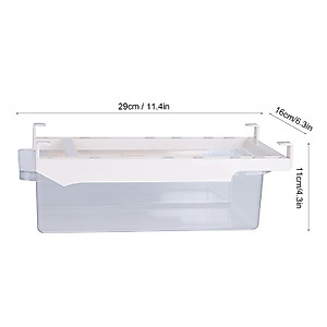 Fridge Organizer Drawer, Pull Out Refrigerator Organizer Bin Storage Box Clear Fridge Shelf Holder for Fruit Vegetable Drink