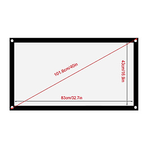 40 Inch Projection Screen, Foldable and Portable Anti Crease Movies Screens for Home Theater Outdoor Indoor Support Double Sided Projection for Home Party Office Classroom
