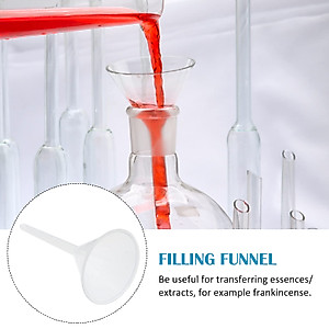 ULTECHNOVO 12pcs Clear Small Mm Perfume Filter Funnels Oils Bottle Cosmetics Funnel Ing Plastic Arts Essential Chemicals Lad Tool for Filling Crafts Laboratory Sub- Experiment