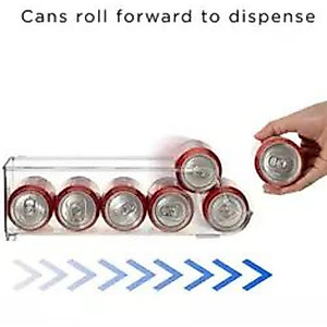 Soda Can Organizer for Refrigerator - Drink Organizer for Fridge - Beverage Dispenser for Fridge - Stackable Soda Can Organizer for Pantry -2 Pack Small and Large