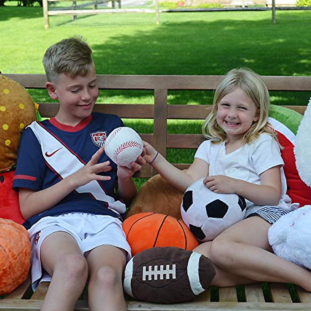 CatchStar Plush Baseball Stuffed Baseball Toy Durable Baseballs Plush Toy Soft Sports Ball Toy Gift for Kids Boy Baby Children Infant Toddler 4"