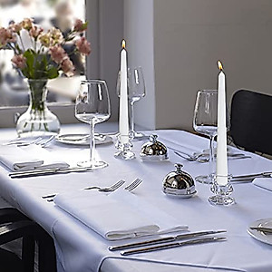 BOLSIUS White Taper Candles 100 Count Bulk Pack - 10 Inch Dinner Candle Set - 7+ Burn Hours - Premium European Quality - Smooth Flame - 100% Cotton Wick - Smokeless & Dripless Household Candlesticks