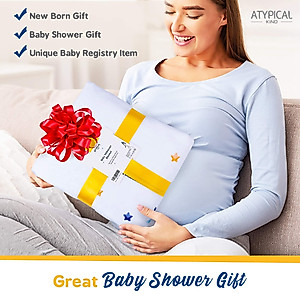 Atypical Kind Monthly Baby Milestone Blanket | Baby Monthly Milestone Blanket for Boy & Girl | Baby Boy Gifts, Nursery Blanket Baby Shower | Newborn Baby Month Blanket | Baby Growth Chart Blanket