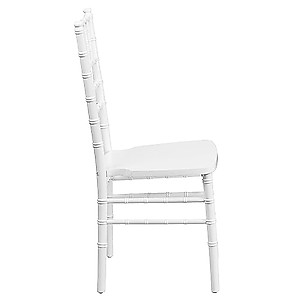 Flash Furniture HERCULES Series White Wood Chiavari Chair