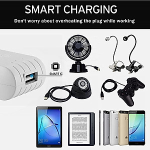 UL Certified Power Adapter 5V 1A USB Wall Charger 1000mA DC Power Supply Compatible with All USB Plug 5V-1A Type A,5Pcs