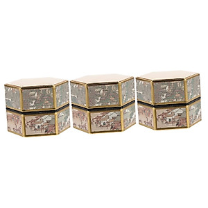 DOITOOL 3pcs Metal Cookie Tin Biscuit Barrel Small Kitchen Canisters Tea Storage Containers Food Canister Storage Tea Tin Canister Sugar Jar Food Container Cookie Jar Seal Food Jar Pp