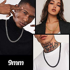 PROSTEEL Stainless Steel Necklace Chains 28 Inch Long Necklaces Mens Jewelry