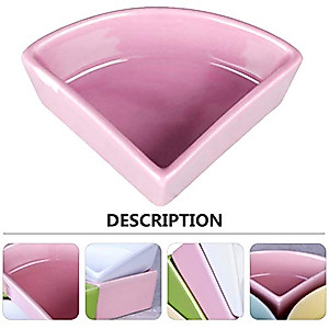 POPETPOP Hamster Bowl Ceramic Chewing Food Dish Water Bowl for Small Rodents Gerbil Hamsters Mice Guinea Pig Cavy Hedgehog Small Animals （Random Color）