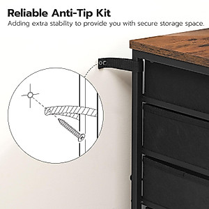 HOOBRO 4-Drawer Mobile File Cabinet, Rolling Printer Stand with drawers, Under Desk Rolling File Cabinets for Home Office, A4/Letter Size, Nonwovens Drawer, Easy Assembly, Black BFK40WJ01