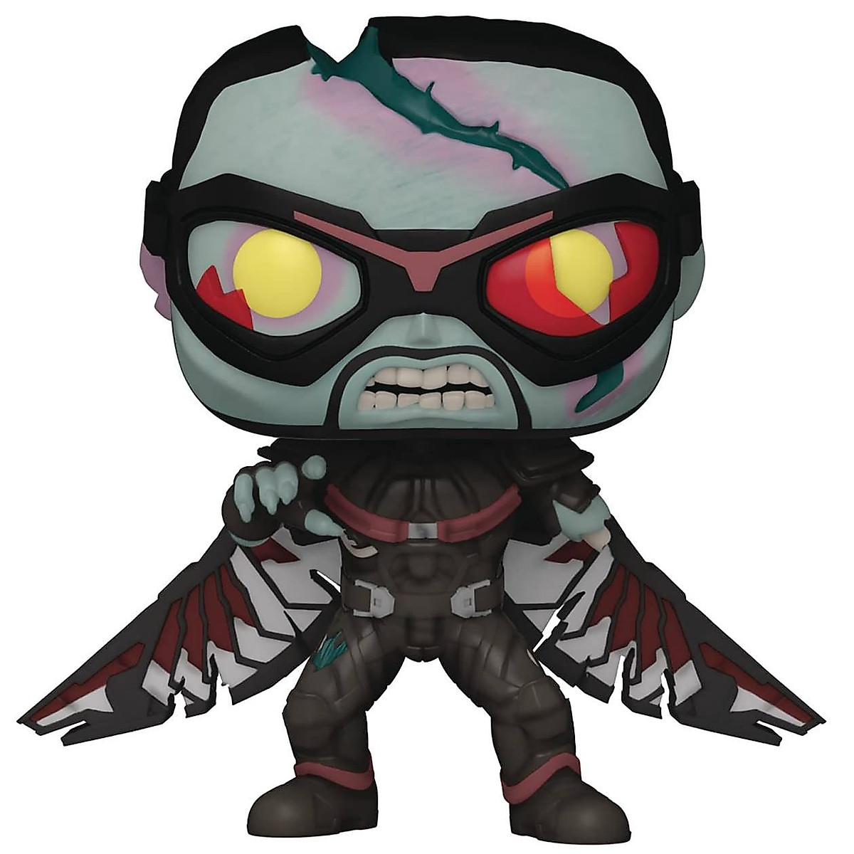 POP Marvel: What If | Zombie Falcon Funko Pop | Vinyl Figure (Bundled with Compatible Pop Box Protector Case), Multicolor, 3.75 inches