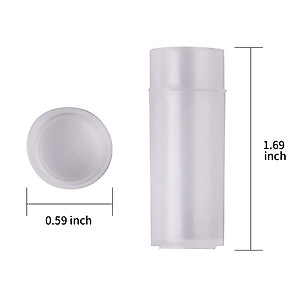 100Pcs 5ML Small Pill Plastic Containers Empty Pill Bottles Sample Bottles Vial Test Tube with Caps by HRLORKC