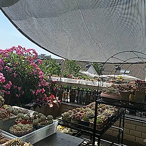 70% Shading Rate 10ft20ft Shade Cloth with Grommets, Black Sun Shade Mesh for Plant Cover, Greenhouse, Patio