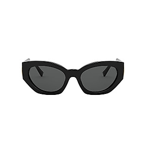 Versace Woman Sunglasses Black Frame, Dark Grey Lenses, 54MM