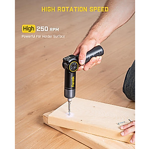 Fanttik Fold S1 APEX 3.7V Cordless Screwdriver, Electric Screwdriver, Screen Interaction, Pivot Handle, High/Low RPM Options, Max 7N.m, 6 Bits, 1/4''Hex, Ideas DIY Tool - Basic Edition
