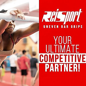 Reisport Women's Uneven Bar Double Buckle Gymnastics Grips - Durable Leather Hand Grips for Gymnastics Bars Women & Girls - Gymnastics Equipment & Accessories Advanced Gymnasts, Made in USA - X Small