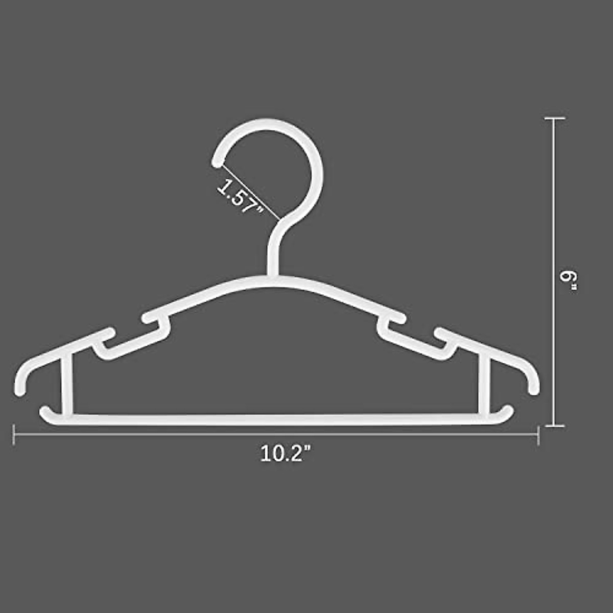 GoodtoU Baby Hangers Plastic Kids Hangers Clothing Toddler Hangers 100 Pack Hangers for Baby Children Toddler Hangers White