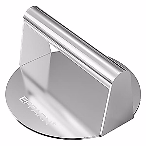 EPPARN Smash Burger Press, 6.3 inch Stainless Steel Burger Smasher, Hamburger Press Patty Maker Griddle Accessories, Grill Press Bacon Press