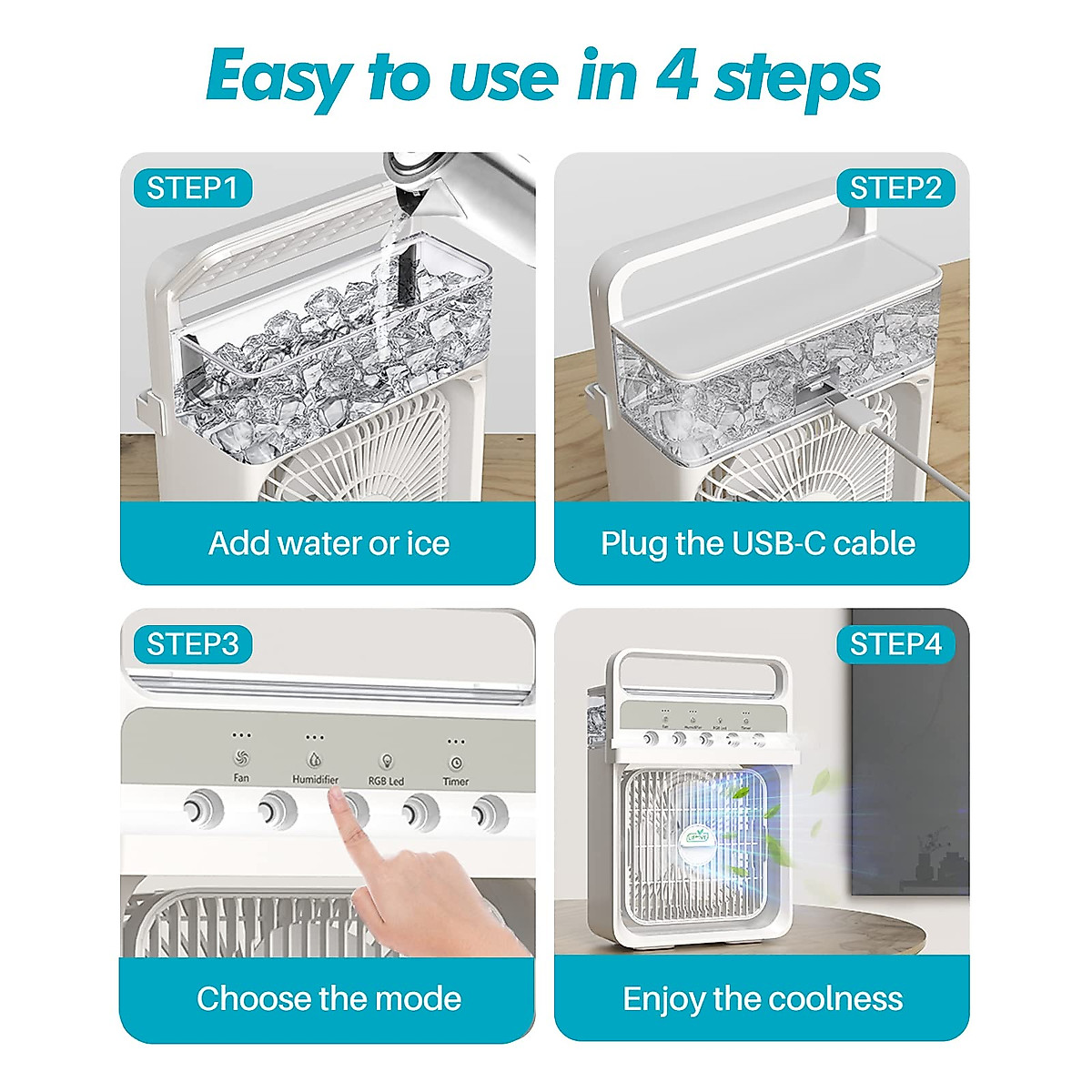 LIFOVE Air Cooler Fan White