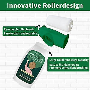 AUOMLVH Portable Wall Paint Tool,Large Roller Brush Wall Repair Tool,Wall Repair Kit,Wall Roller Paint BrushSuitable for Repairing The Wall with Latex Paint,Water-Based(500g,White)