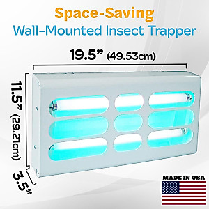 Gardner GT-180 Slimline, Fly Lights for Restaurants, Fly Light Trap, Wall Mounted Adhesive Trap, Perfect for Warehouses, Bakeries, Hospitals, Restaurants, Commercial Kitchen - 2-15 Watts (White)