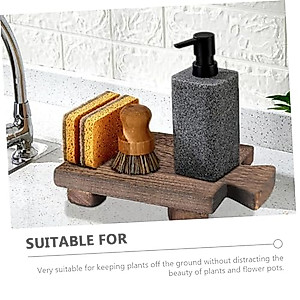 SHOWERORO Coffee Small Stool Plant Stands Small Wood Stool Simple Wood Stool Wooden