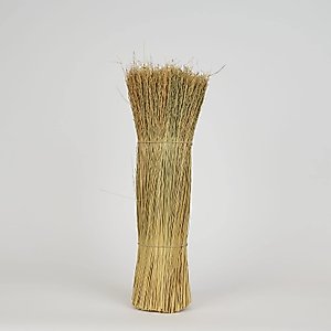 Natural and Dyed/Colored Broomcorn Hurl for Broom Making and Crafting (Natural, 20 Inch)