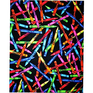 2 Piece Value Pack - Realistic Crayon Print - Fat Quarter Quilting Fabric - 18" x 21" - 100% Cotton