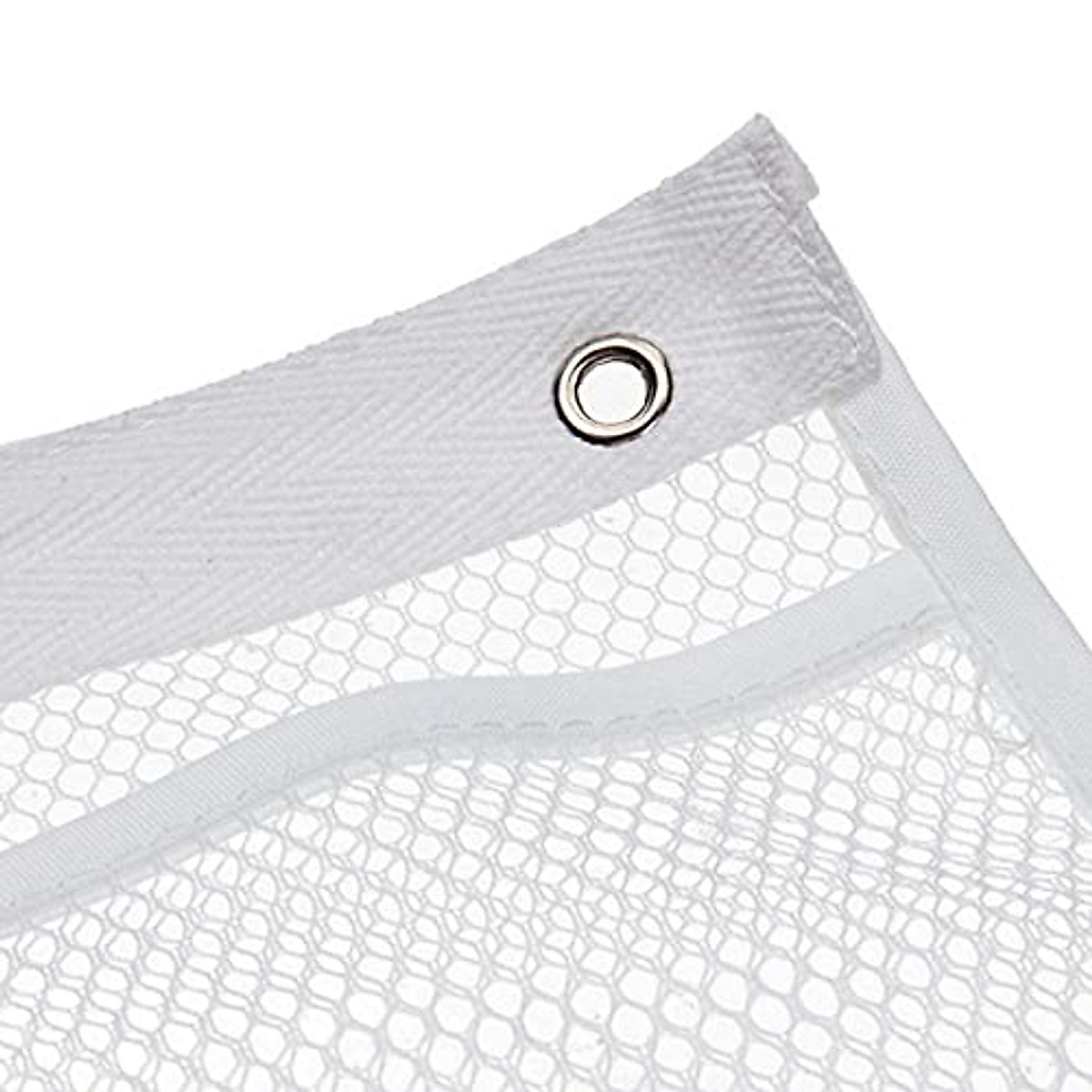 Shower Organizer, Hanging Mesh Storage Bag, Bathroom Washable Cosmetic Organizer Holders(6 Pocket,white)