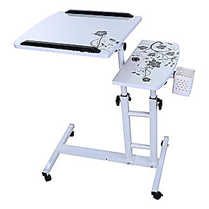 Household Computer Task Desk Office Table,Can Be Folded and Adjusted Angle,Adjustable Height,Removable,2 Separate Tabletop,Pen Holder(Ship from US!)