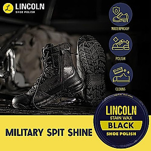 Lincoln Shoe Polish Wax - 2-1/8 oz | Made in USA Since 1925 - Blue