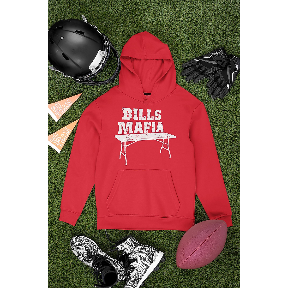 Expression Tees One-Piece Bills Mafia Fan 6 Months Royal Blue Romper