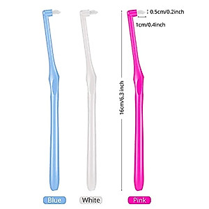 6 Pieces Tuft Toothbrush Tufted Brush End-Tuft Tapered Trim Toothbrush Soft Trim Toothbrush Single Compact Interdental Interspace Brush for Detail Cleaning