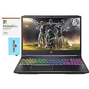 acer Predator Helios 300 Gaming & Entertainment Laptop (Intel i9-11900H 8-Core, 64GB RAM, 1TB PCIe SSD + 2TB HDD, GeForce RTX 3060, 15.6" 144Hz Win 11 Pro) with MS 365 Personal, Hub
