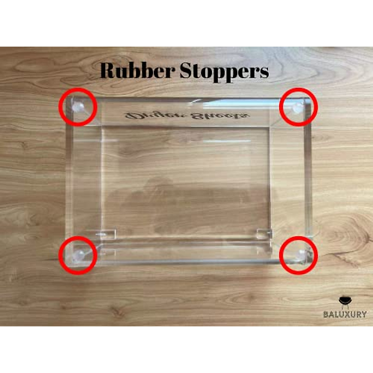 BALUXURY Acrylic Laundry Dryer Sheet Holder, Clear Dryer Sheets Container with Lid for Laundry Room Decor