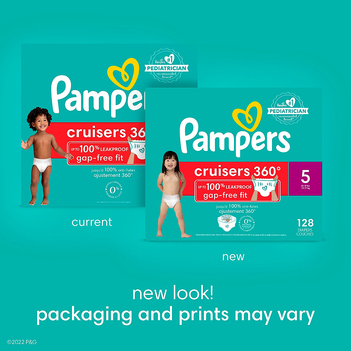 Pampers Cruisers 360 Diapers - Size 6, 17 Count, Pull-On Disposable Baby Diapers, Gap-Free Fit
