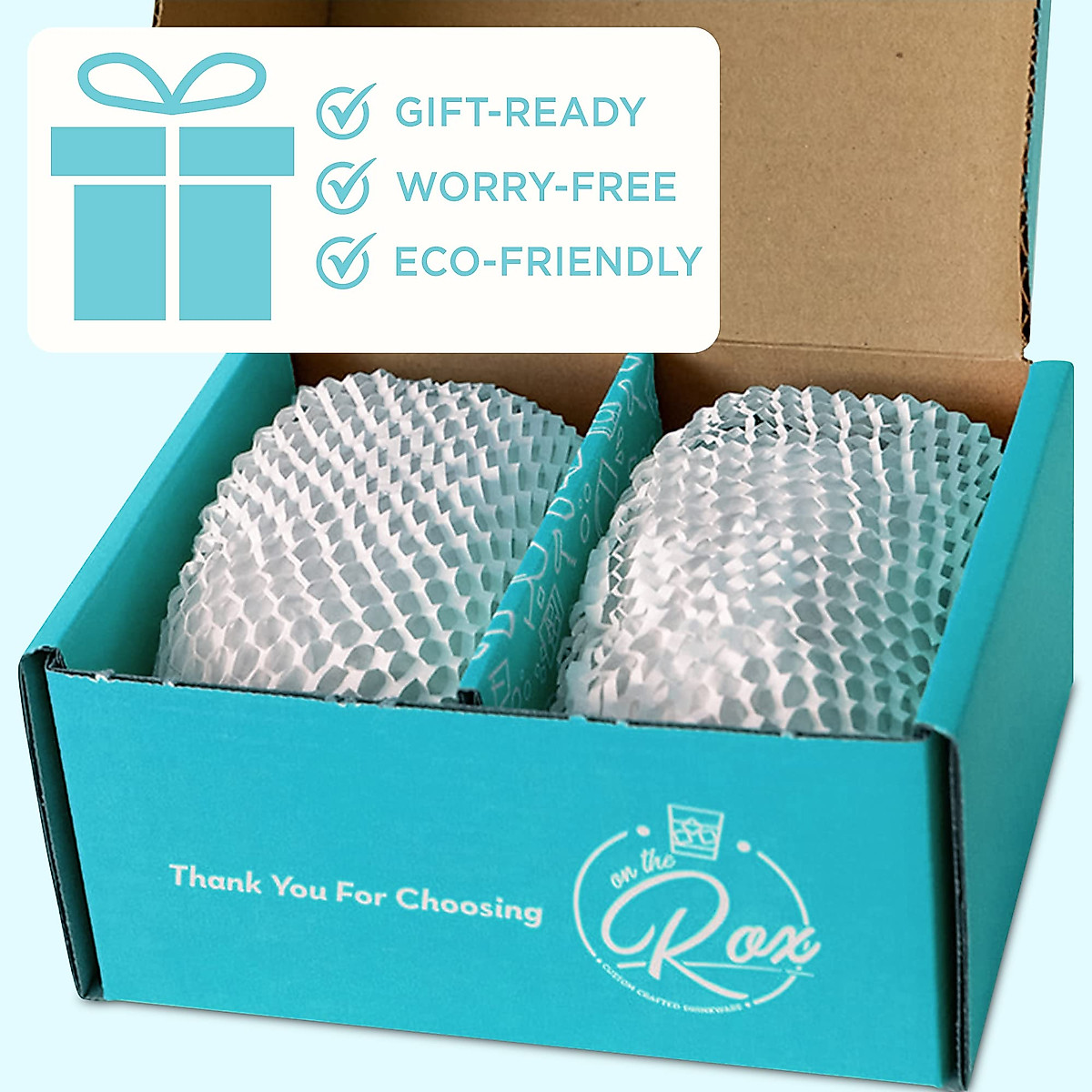 On The Rox Drinks Wine Gifts for Moms - 17oz Everything's Fine and Survivalist Stemless Wine Glass Set of 2 - Funny Mom Gifts for Mother's Day, Christmas, Birthday - Daughter's Best Mom Ever Gift