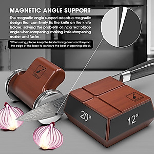 imarku Rolling Knife Sharpener Tool, Knife Sharpening with 2 Diamond Disc, Professional Knife Sharpener Kit with 4 Magnetic Angle Offer 12/13/15/20° for WÜSTHOF,ZWILLING,Global, Shun Pocket Knife, Etc