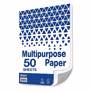 BAZIC 80 Sheets 8.5" x 11" White Multipurpose Paper, 20 LB (75 gsm), Copy Paper Fax Laser & General Printing (80/Pack), 1-Pack
