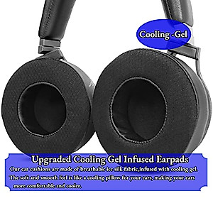 YunYiYi Virtuoso XT Upgrade Cooling-Gel Ear Cushions Compatible with Corsair Virtuoso RGB Wireless SE /Virtuoso XT Gaming Headphones,Hybrid Fabric Memory Foam,Increased Thickness