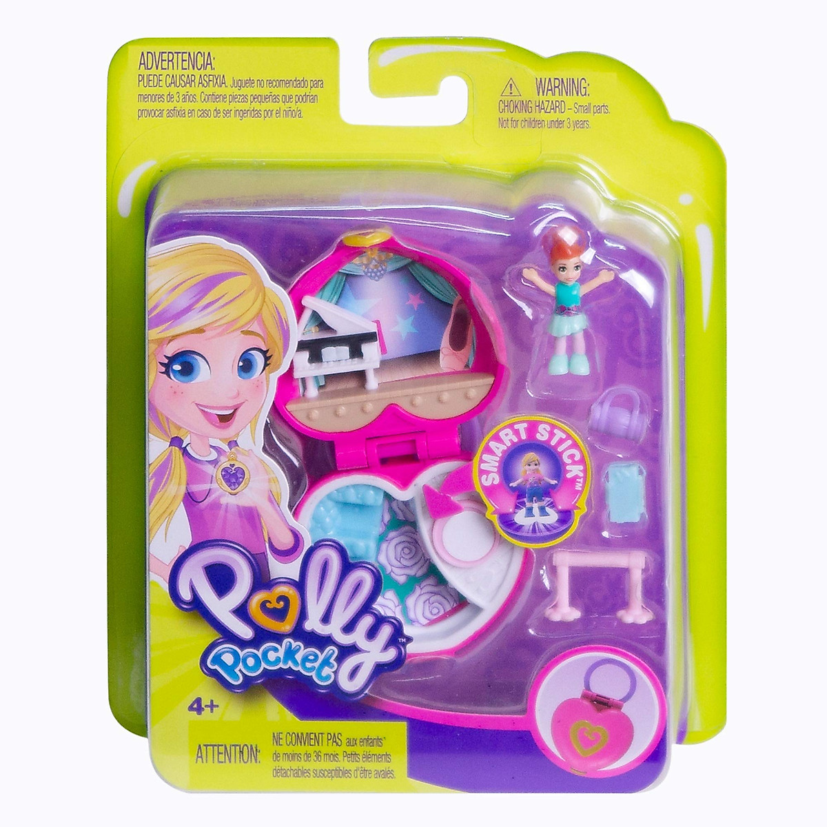 Polly Pocket Tiny Pocket Places Ballet Compact with Micro Lila Doll & Accessories