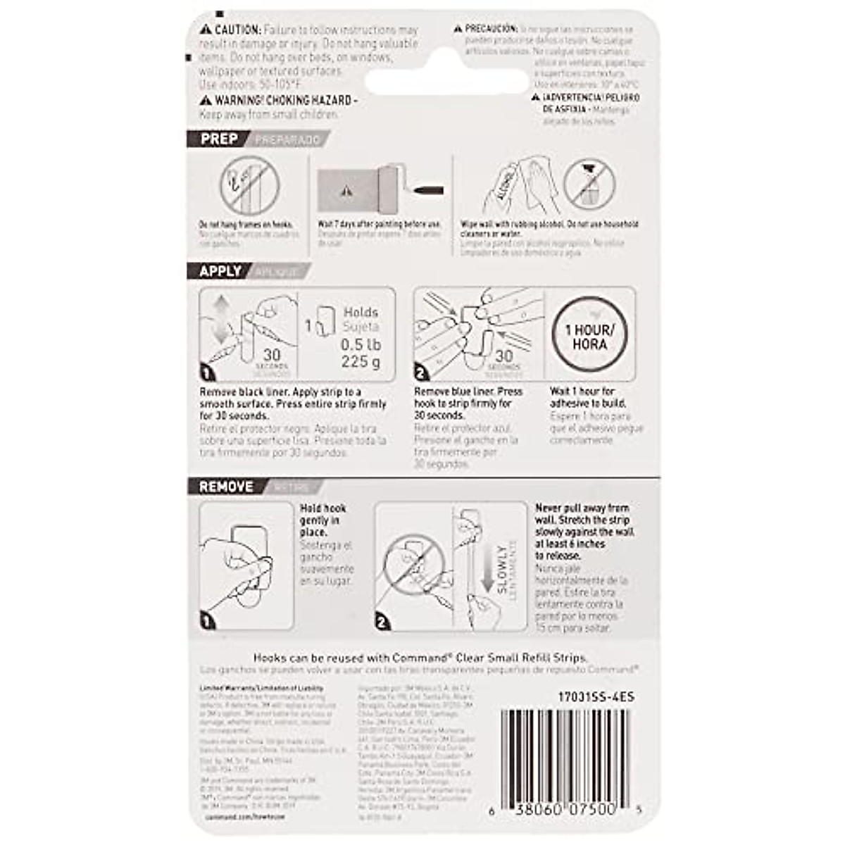 Command Small Stainless Steel Metal Hooks, One Size