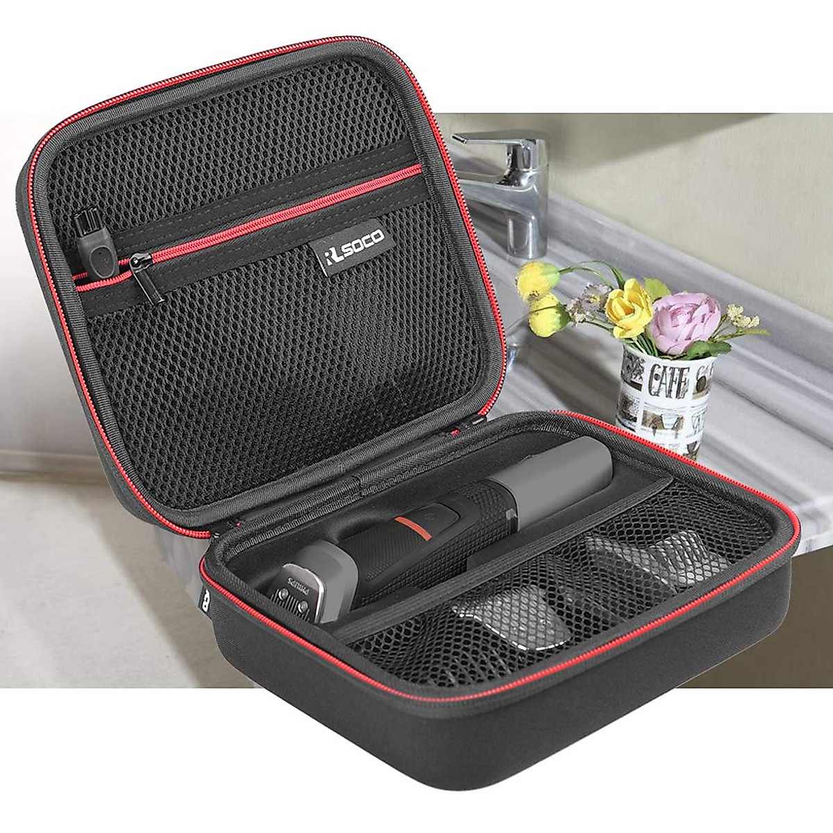 RLSOCO Hard Case for Philips Norelco Multi Groomer All-in-One Trimmer Series 3000 & Multigroom Series 5000,Fits for Philips MG3740/40,MG5910/49,MG3750/60,MG5750/49,MG3910/40
