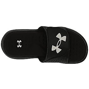 Under Armour Boys' Ignite Pro Slide, (001) Black/Black/White, 2, US